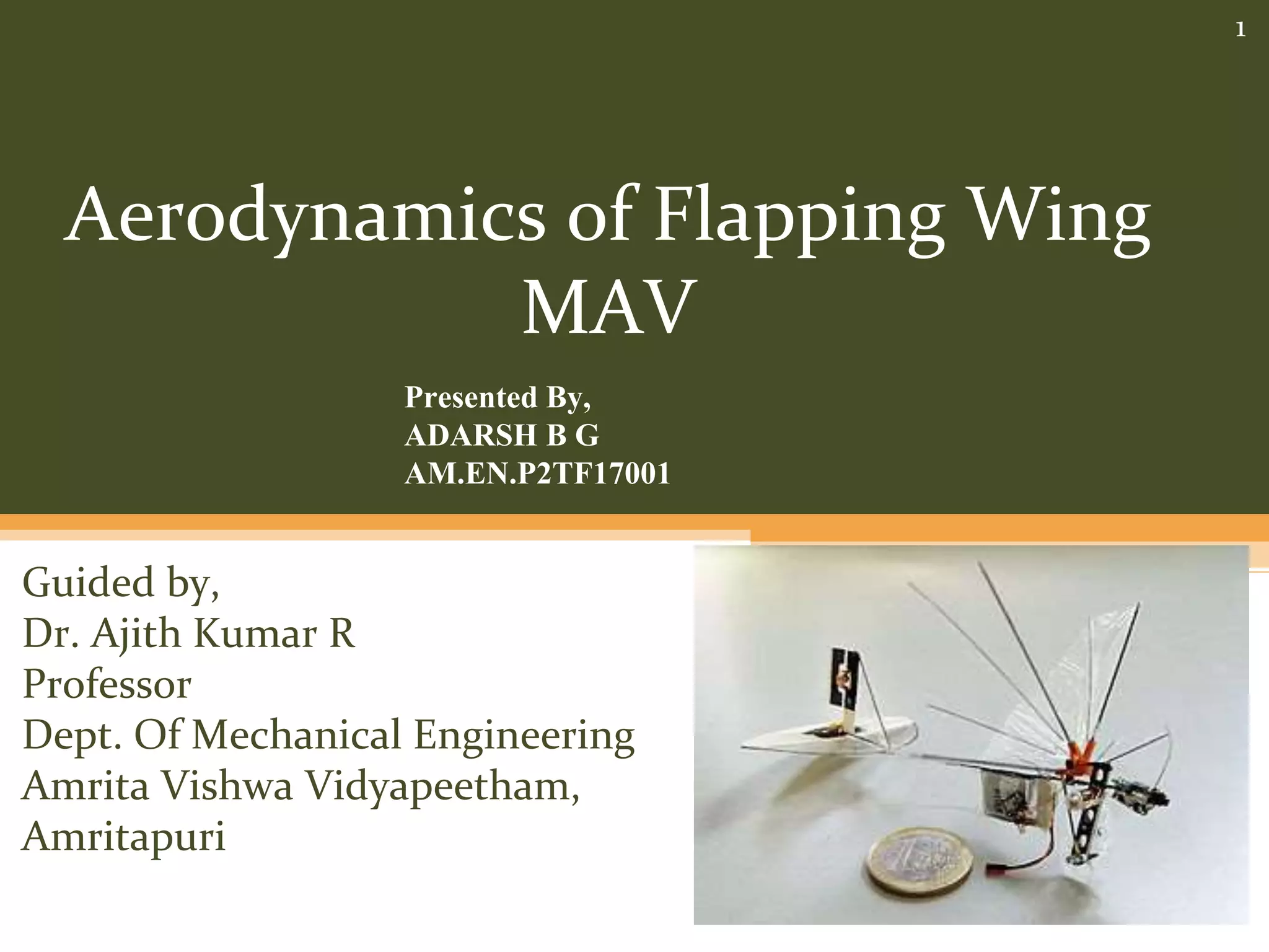 Adarsh tf17001.flapping wing mav | PPTX | Birdwatching | Hobbies ...