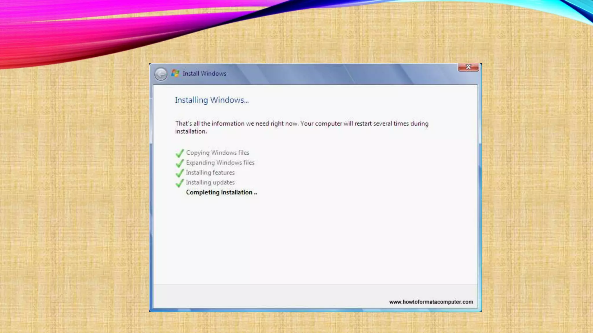 How to format system windows 7 ,10,12,15,or any os .pptx