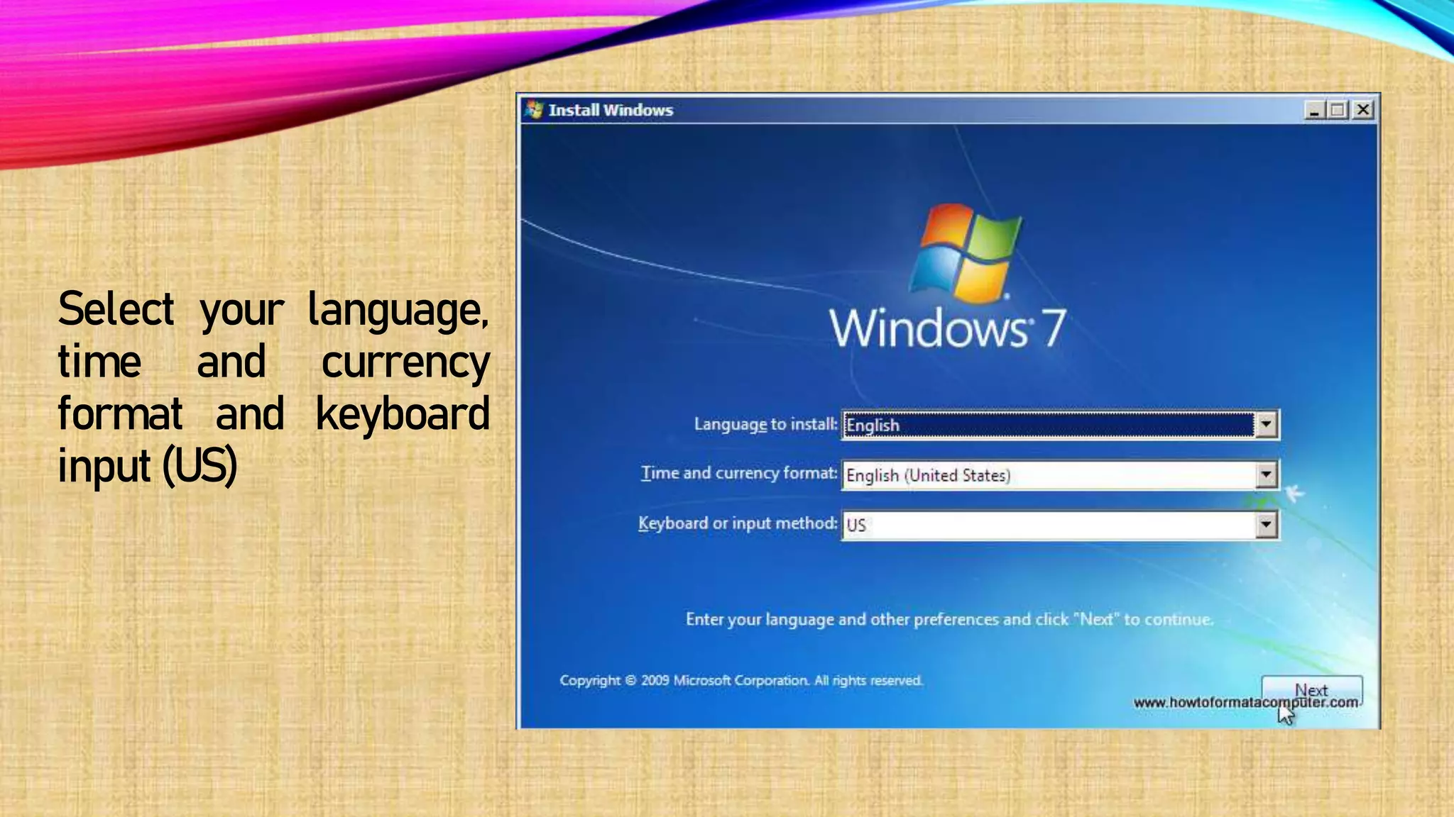 How to format system windows 7 ,10,12,15,or any os .pptx