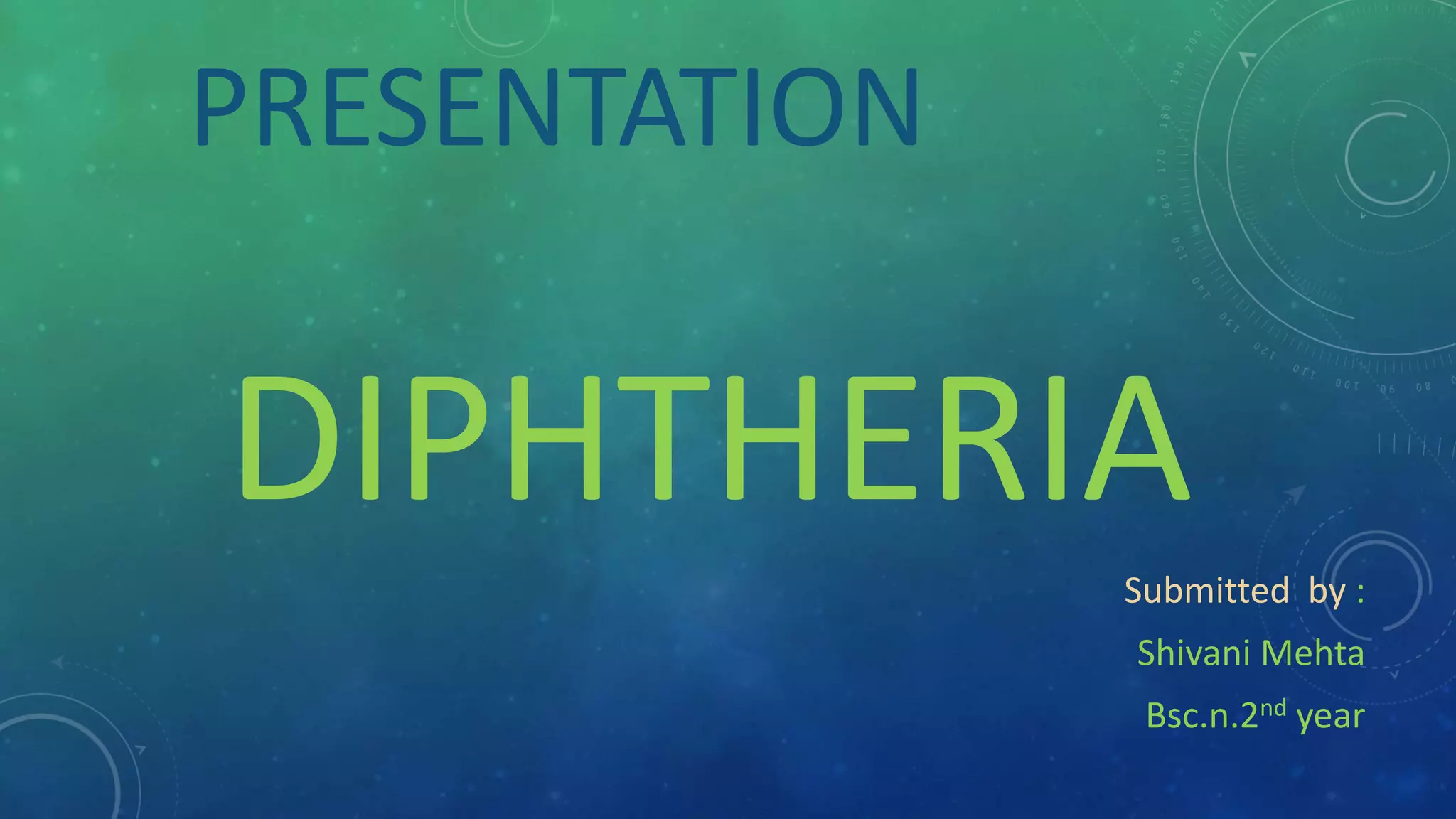 diphtheria presentation ( community health ) | PPTX