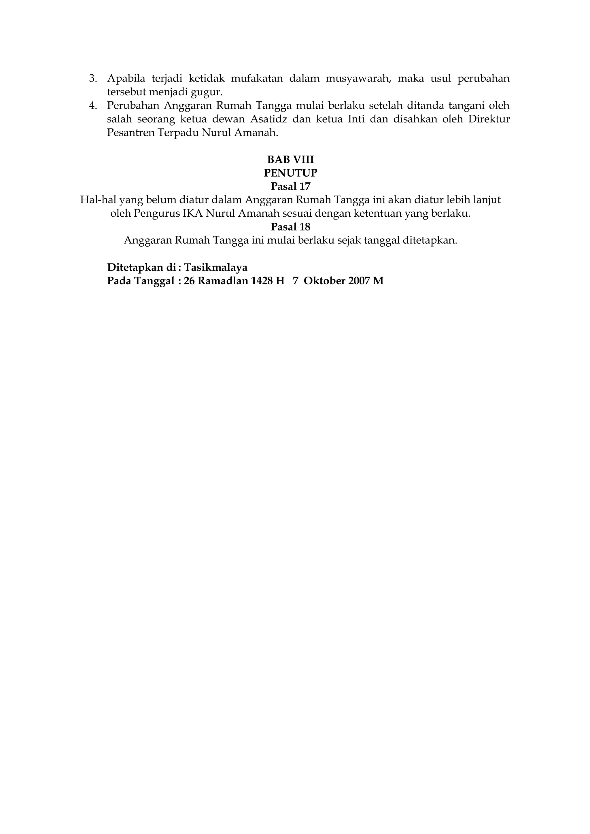 Contoh AD ART Ikatan ALumni | PDF