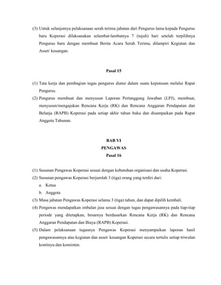 AD/ART Koperasi Kompas | DOCX