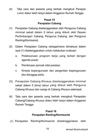 AD ART PSHT 2016 Sampul Depan Belakang Open Closed Page 12345 of last ...