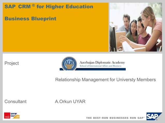 ADA SAP CRM Business Blueprint Presentation | PPTX