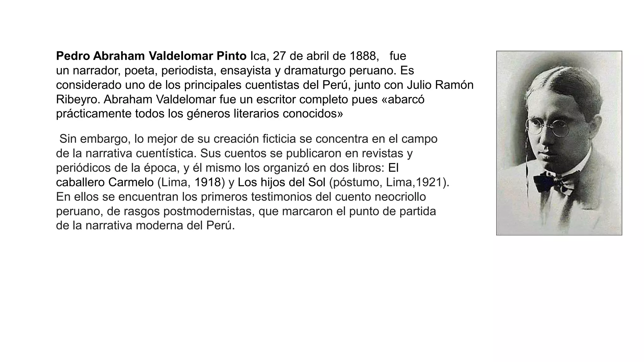 abraham valdelomar | PPTX