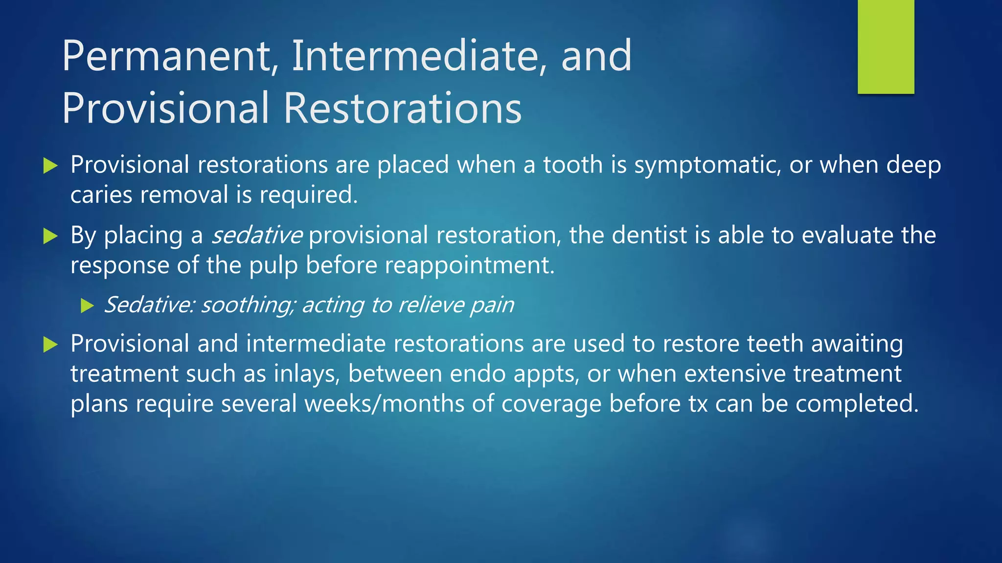 ADA Seal of Acceptance - Dental Cements- Key Terms, Uses | PPTX