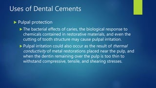 ADA Seal of Acceptance - Dental Cements- Key Terms, Uses | PPTX