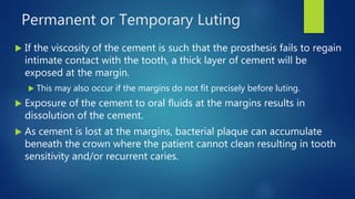 ADA Seal of Acceptance - Dental Cements- Key Terms, Uses | PPTX