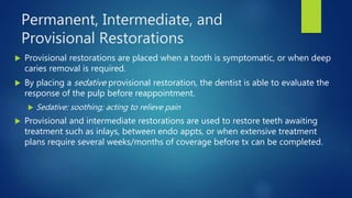 ADA Seal of Acceptance - Dental Cements- Key Terms, Uses | PPTX