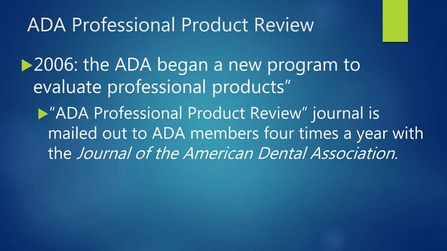 ADA Seal of Acceptance - Dental Cements- Key Terms, Uses | PPTX