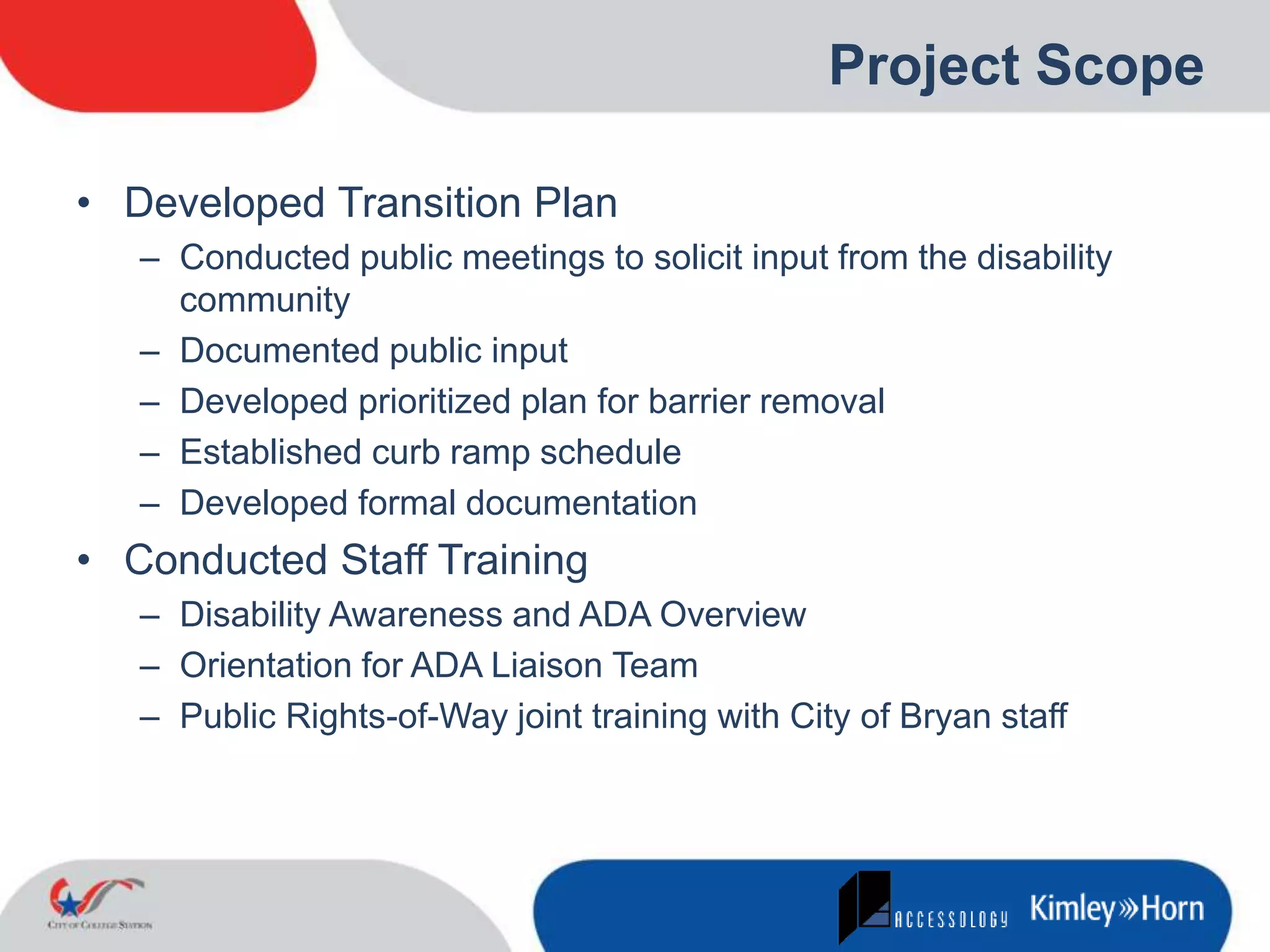 ADA Self-Evaluation and Transition Plan | PPTX