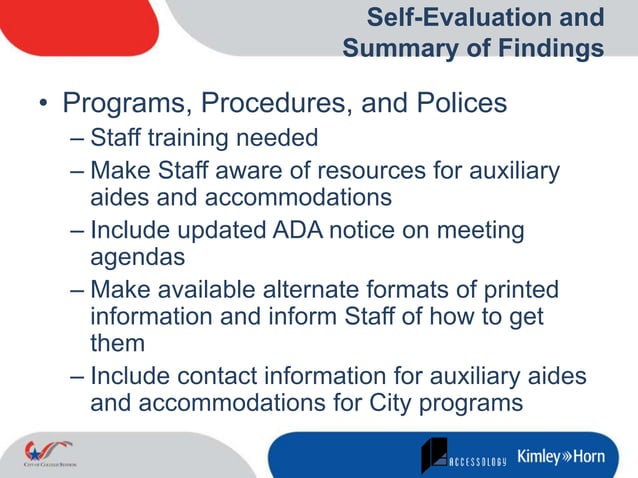 ADA Self-Evaluation and Transition Plan | PPTX