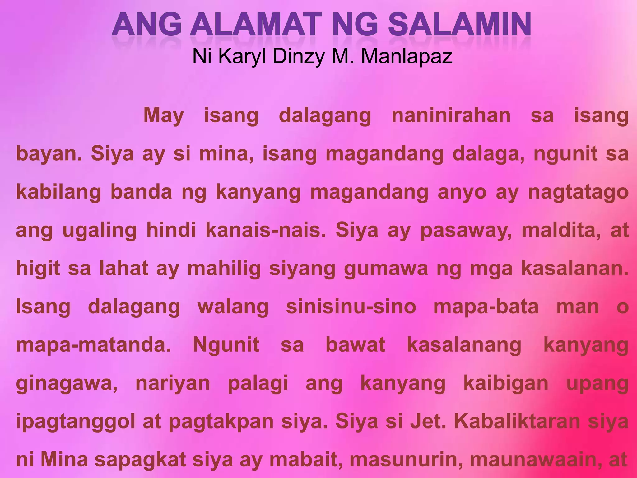 Ang Alamat ng Salamin | PPTX