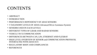 Advanced Driver Assistance Presentation-1 | PPTX