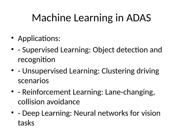 ADAS_Presentation(AUTOMATIC DRIVEN ASSISTANCE SOLUTIONS) | PPTX