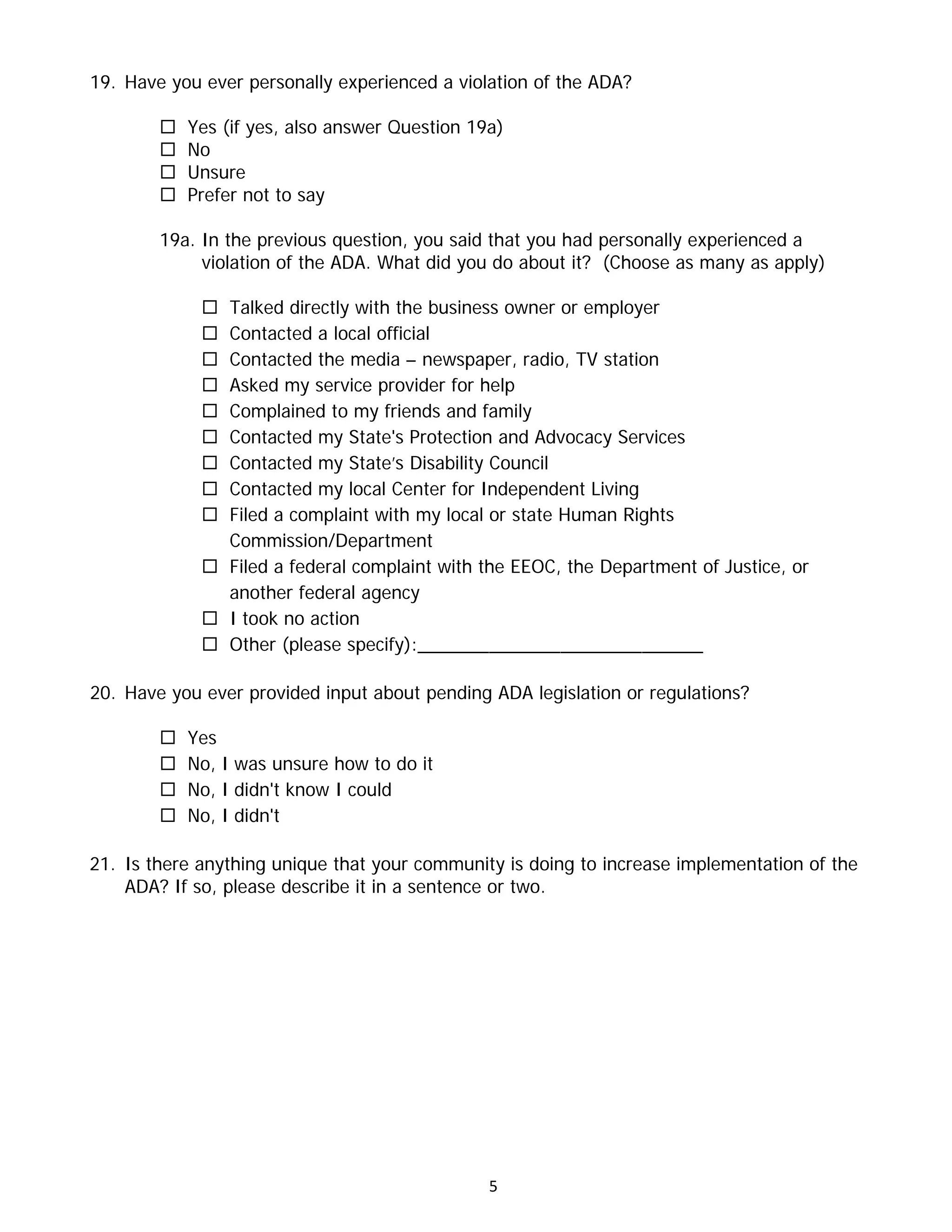 Ada survey michigan | PDF