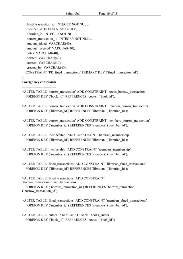 A database design_report_for_college_library final | DOC