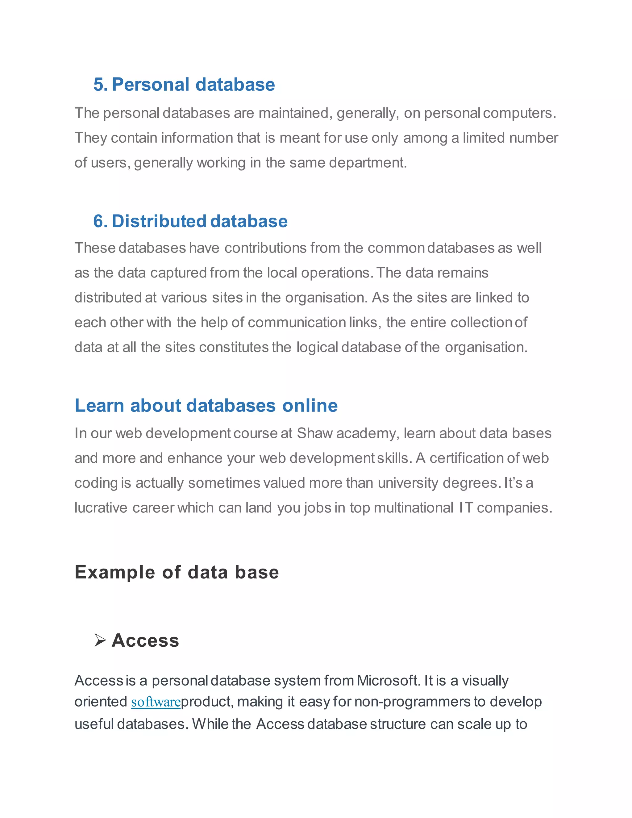 A database management system | DOCX