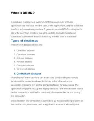 A database management system | DOCX
