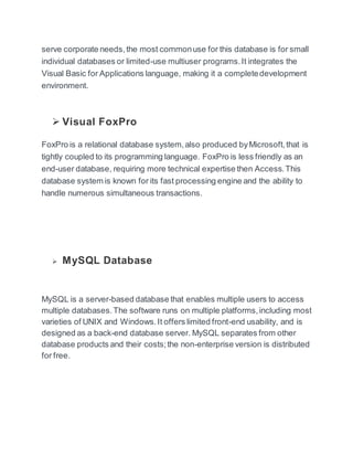 A database management system | DOCX