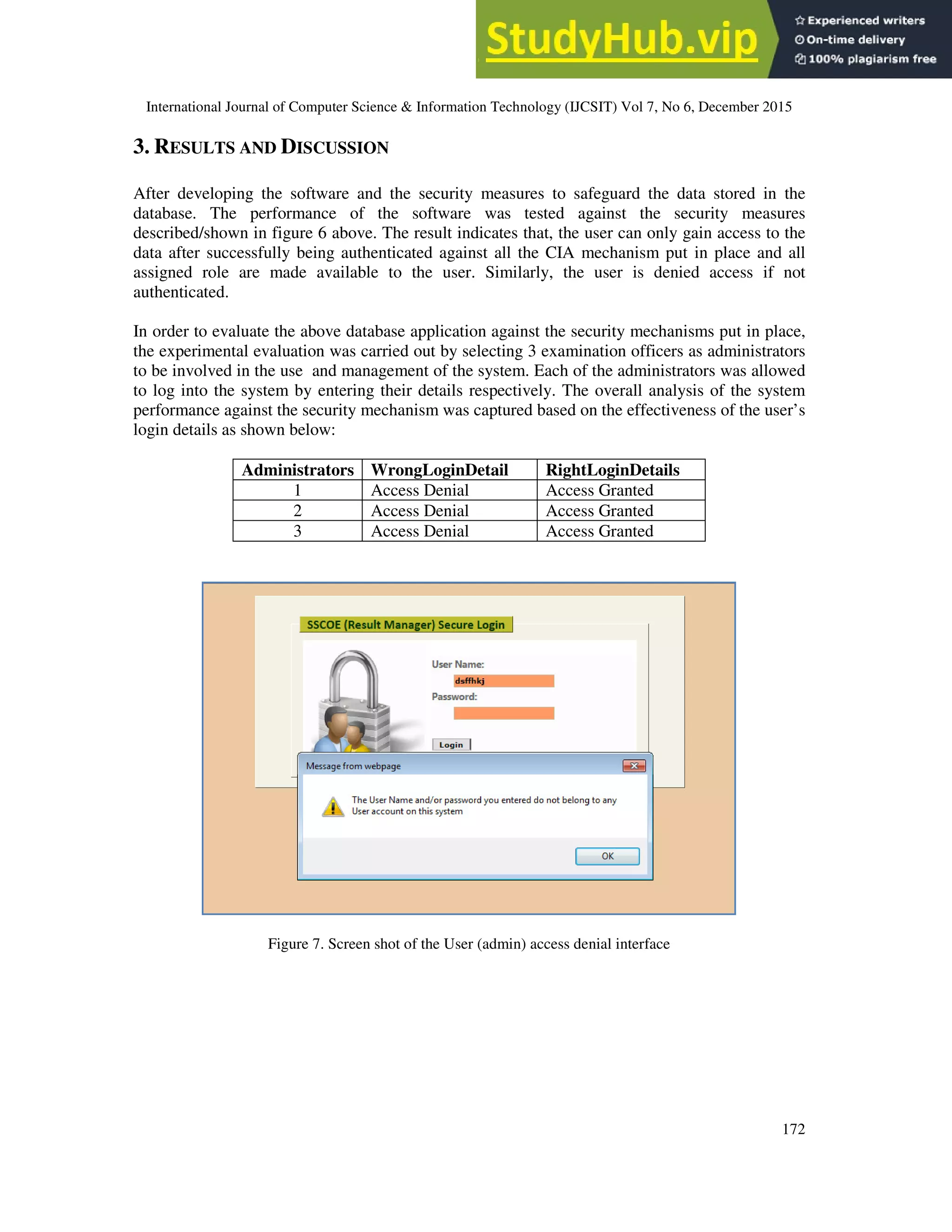 A Database System Security Framework | PDF