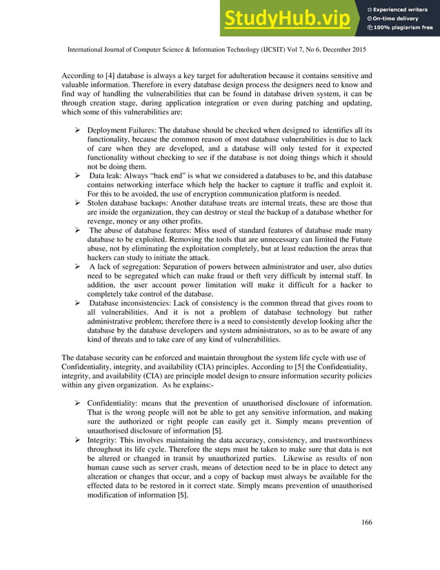 A Database System Security Framework | PDF