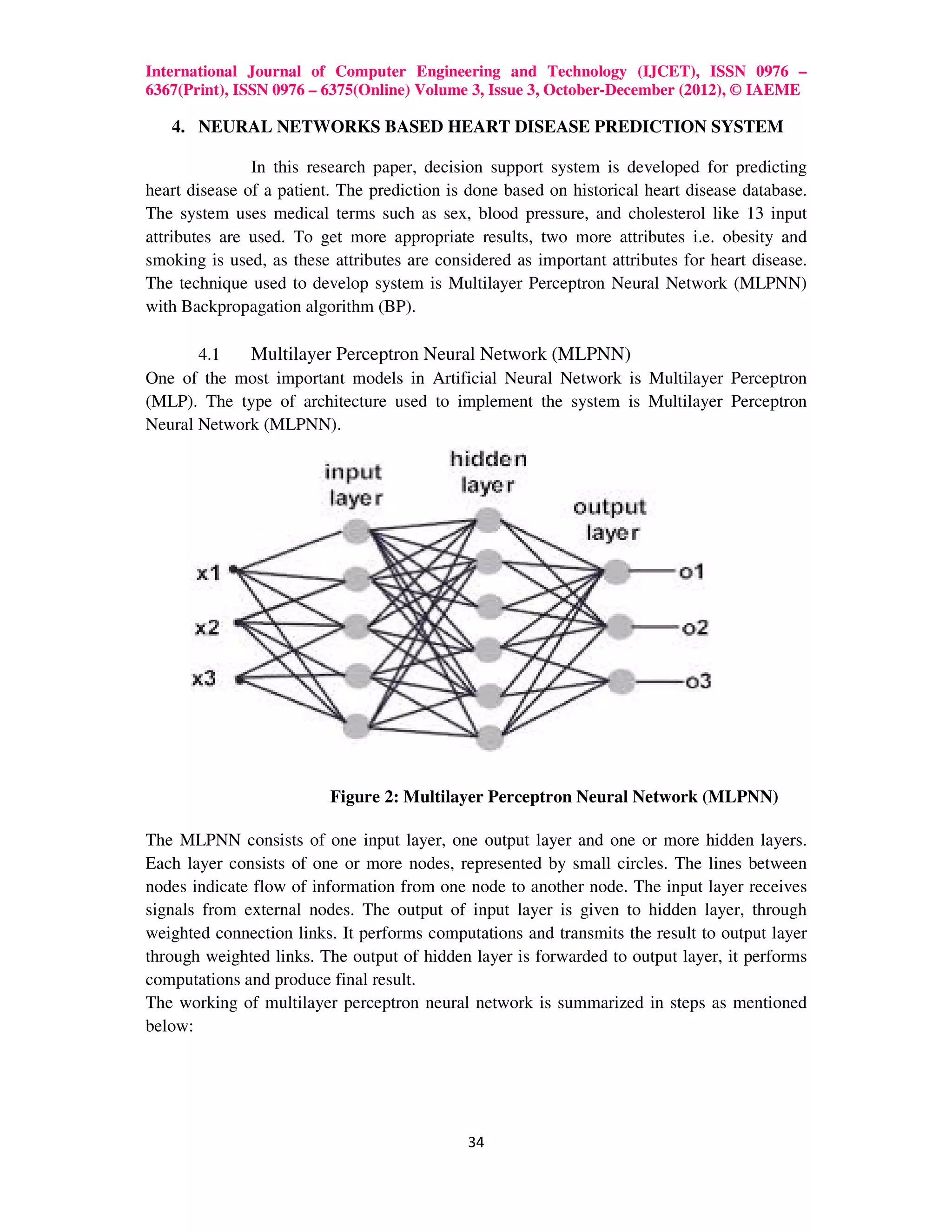 A Data Mining Approach For Prediction Of Heart Disease Using Neural Networks Pdf