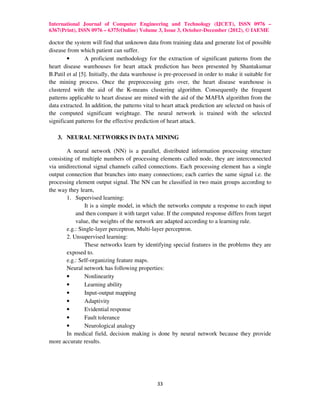 A data mining approach for prediction of heart disease using neural networks | PDF
