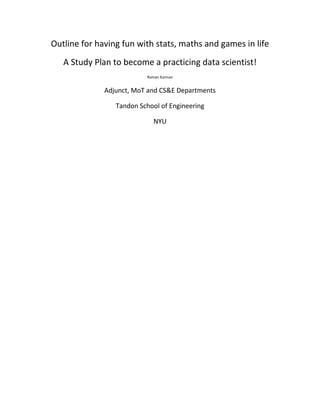 A data scientist's study plan | PDF