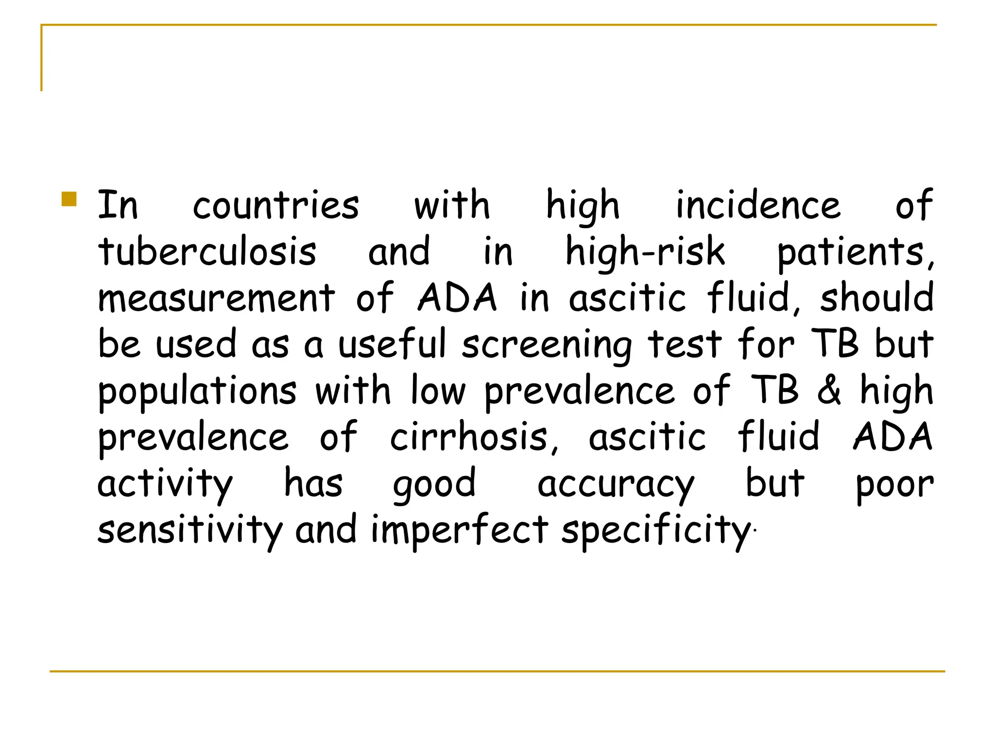 Pemeriksaan ADA test untuk penegakkan diagnosis tuberkulosis pleura ...