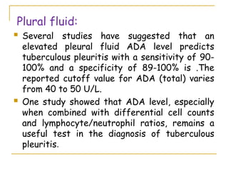 Pemeriksaan ADA test untuk penegakkan diagnosis tuberkulosis pleura ...