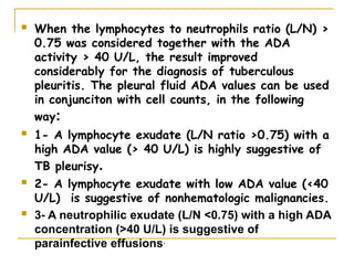 Pemeriksaan ADA test untuk penegakkan diagnosis tuberkulosis pleura ...