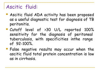 Pemeriksaan ADA test untuk penegakkan diagnosis tuberkulosis pleura ...