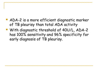Pemeriksaan ADA test untuk penegakkan diagnosis tuberkulosis pleura ...