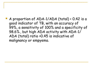 Pemeriksaan ADA test untuk penegakkan diagnosis tuberkulosis pleura ...