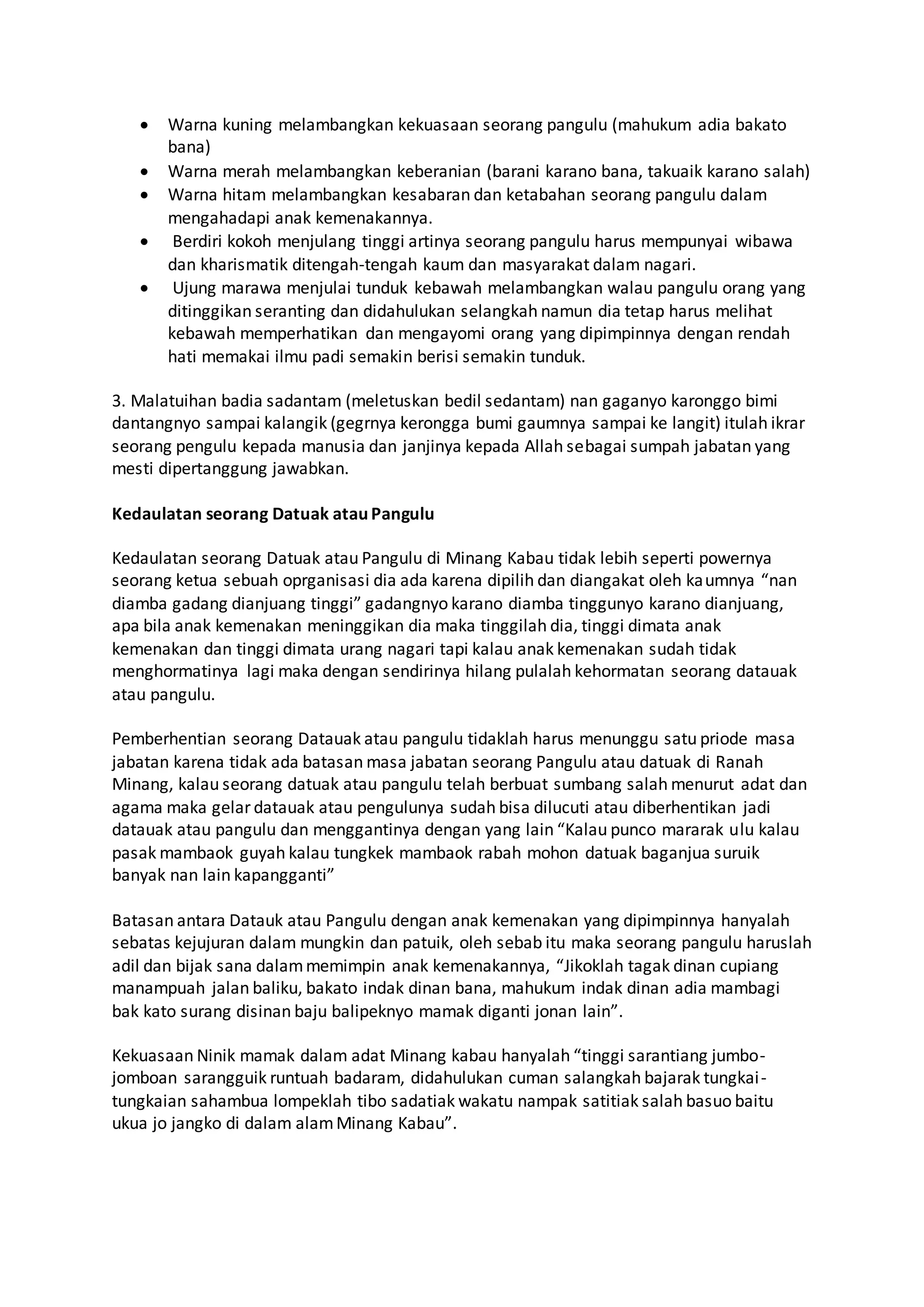 Adat istiadat minang kabau | DOCX