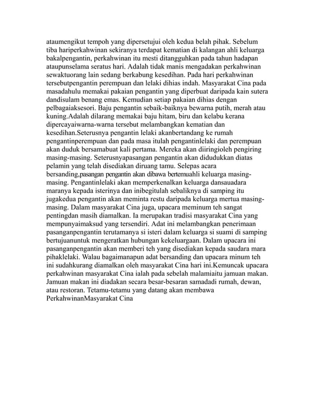 Adat perkahwinan cina | DOC