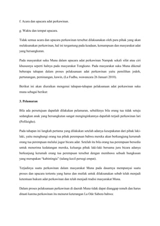 Adat pernikahan suku muna | DOCX