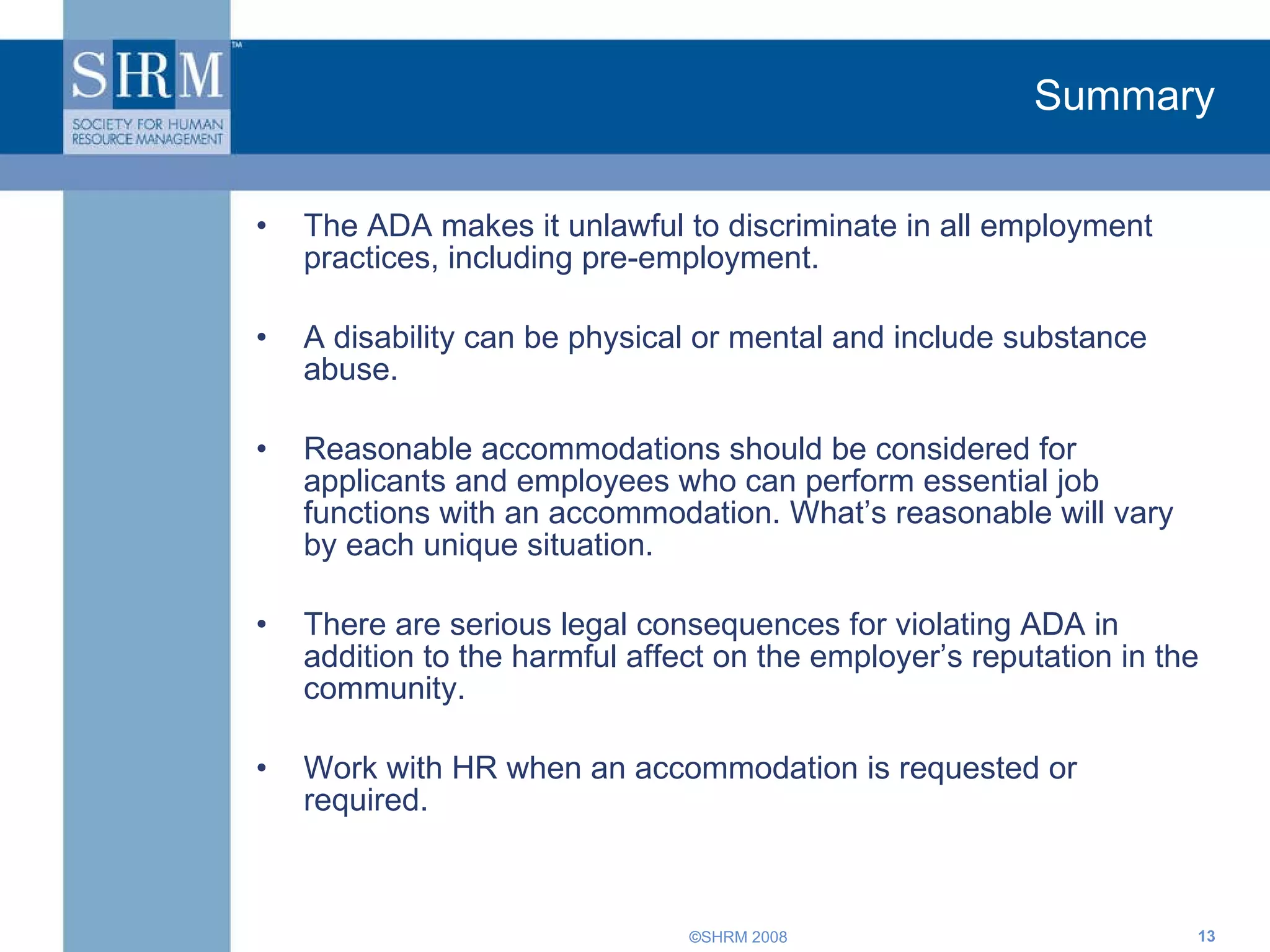 Ada training for supervisors final | PPT