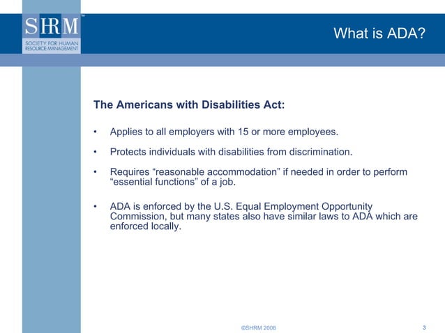 Ada training for supervisors final | PPT | Substance Abuse | Diseases ...