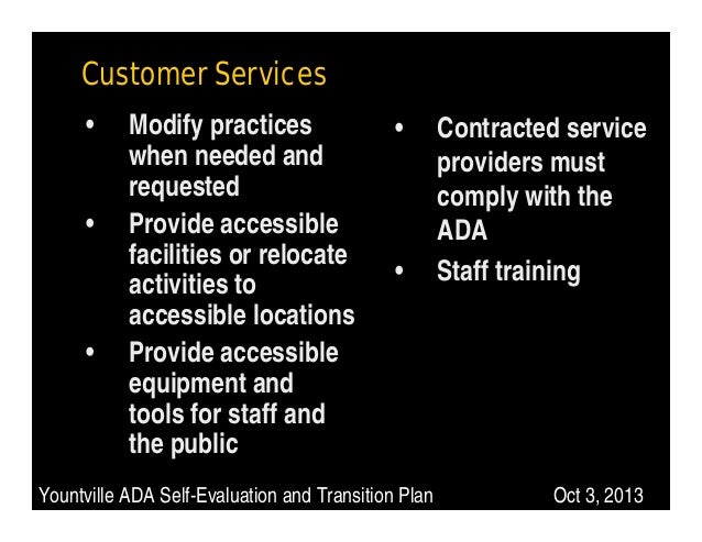 Ada transition plan and washington park public meeting power point