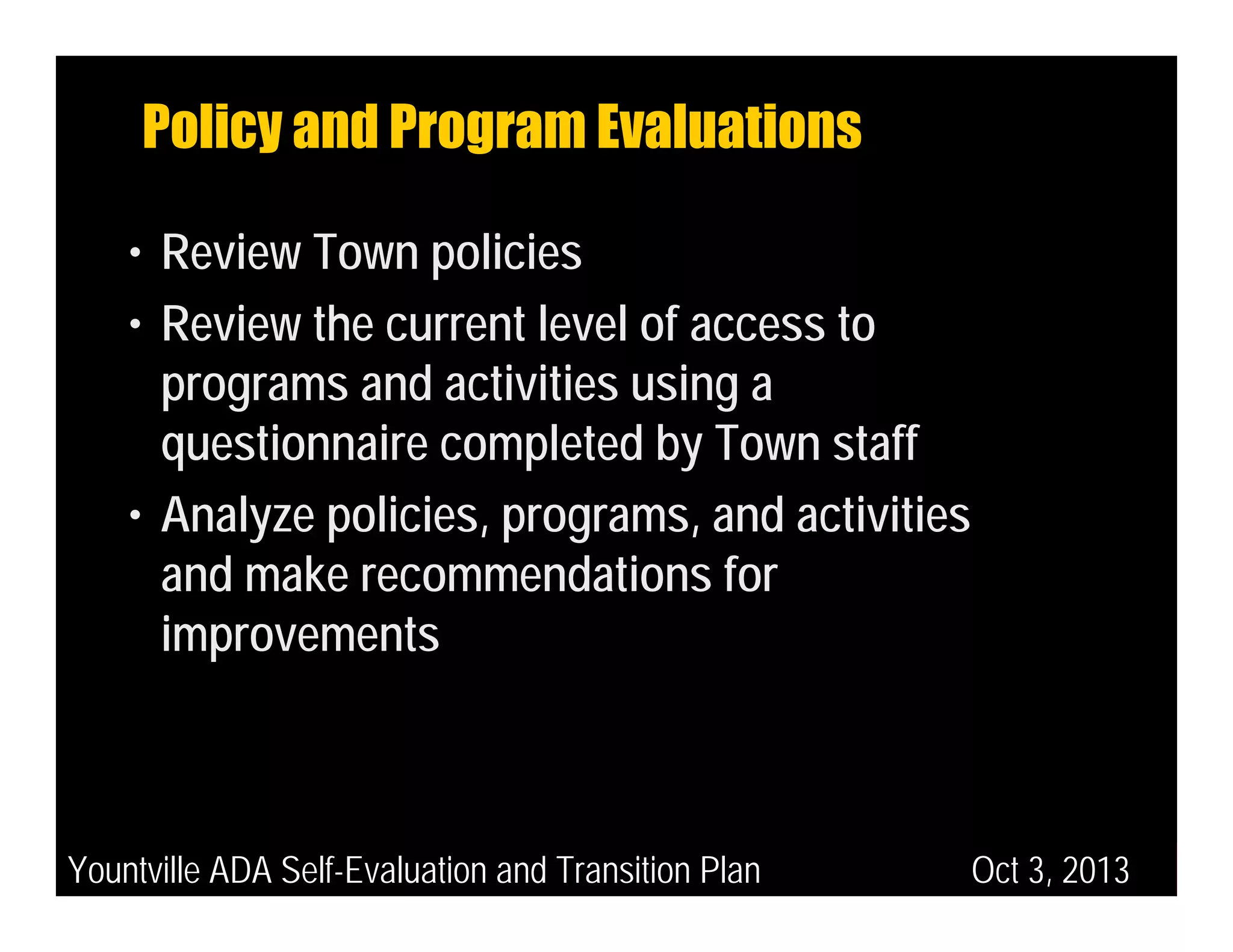Ada transition plan public meeting power point | PDF