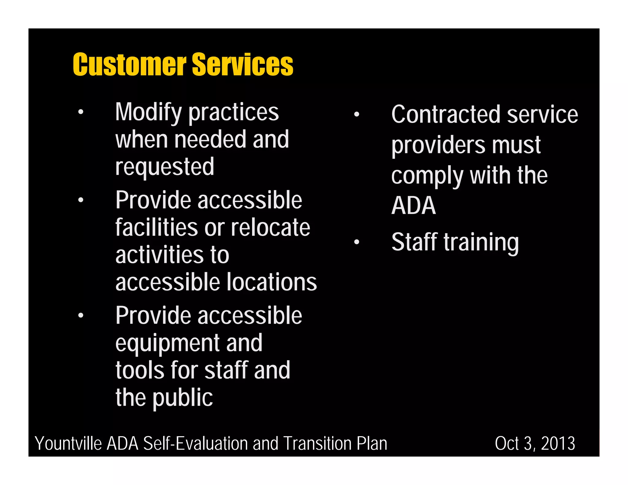 Ada transition plan public meeting power point | PDF