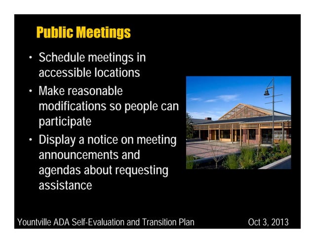 Ada transition plan public meeting power point | PDF