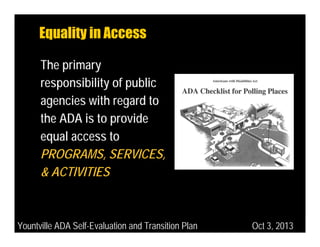 Ada transition plan public meeting power point | PDF
