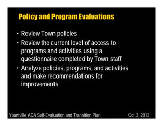 Ada transition plan public meeting power point | PDF