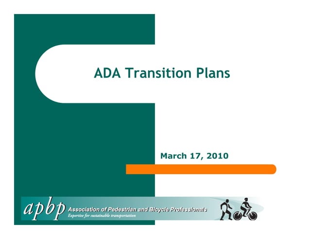 Ada Transition Plans (Apbp webinar) | PDF | Family and Relationships