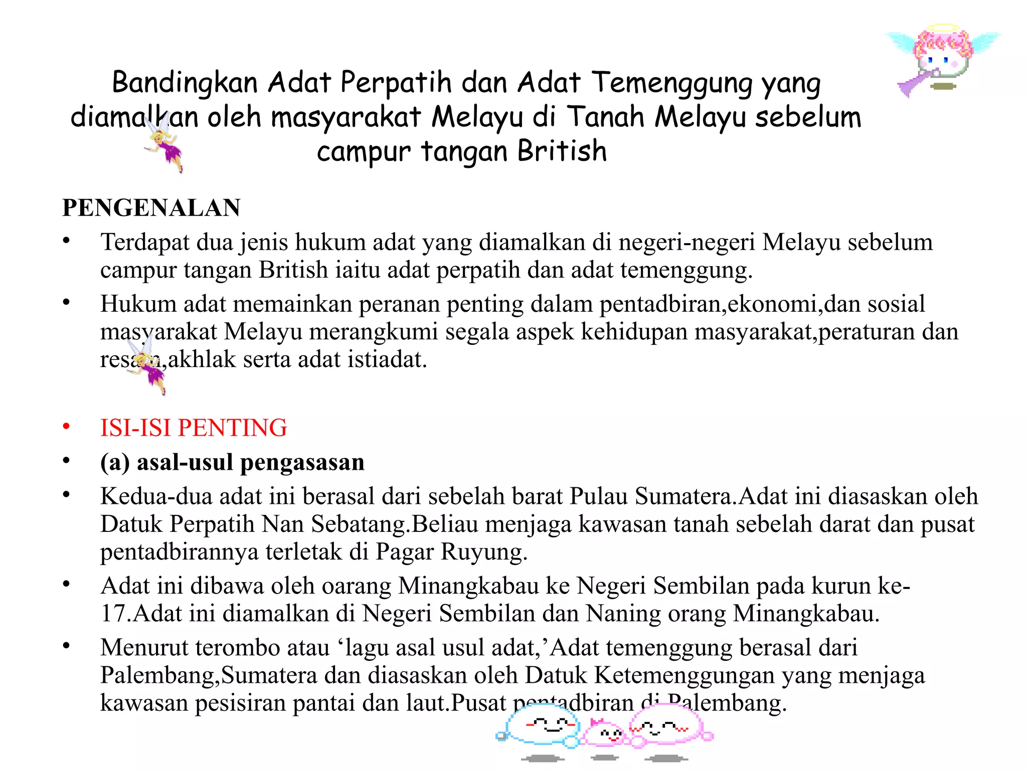 Adat temengung dan adat perpatih | PPT