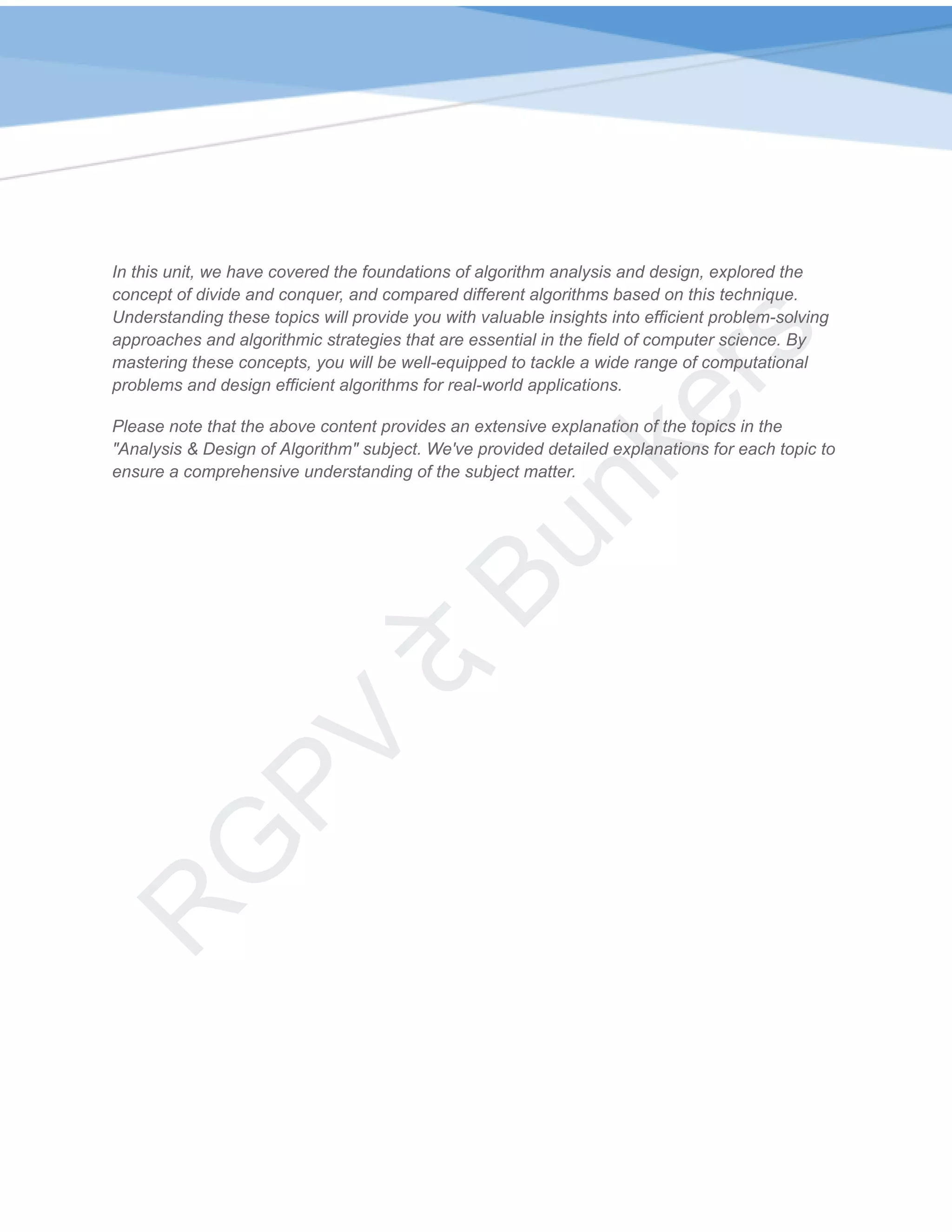 ADA Unit-1 Algorithmic Foundations Analysis, Design, and Efficiency.pdf