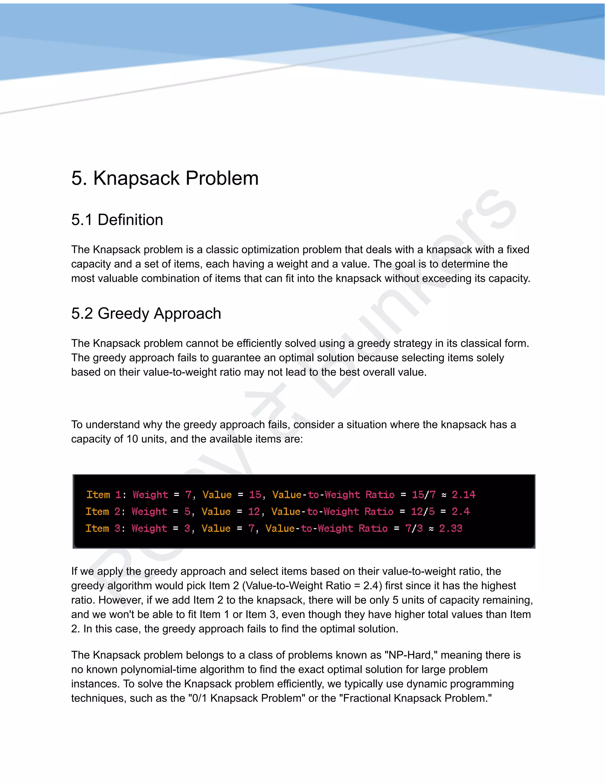 ADA Unit — 2 Greedy Strategy and Examples | RGPV De Bunkers | PDF
